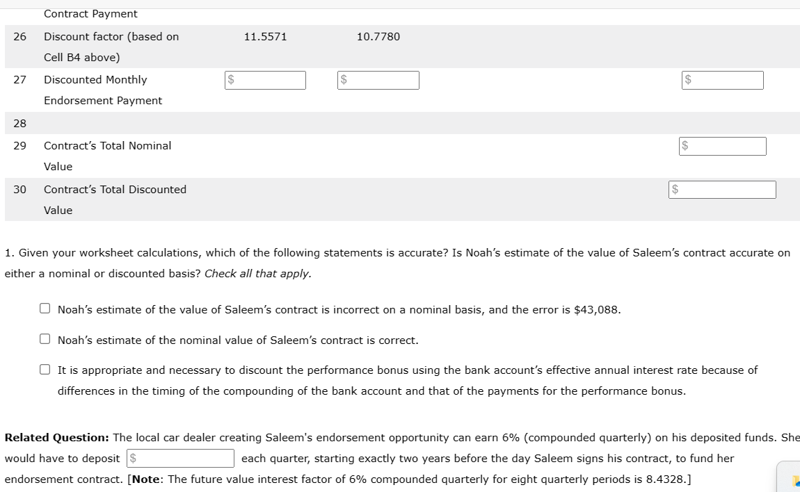 Solved Saleem is so excited! According to Noah, the contract | Chegg.com