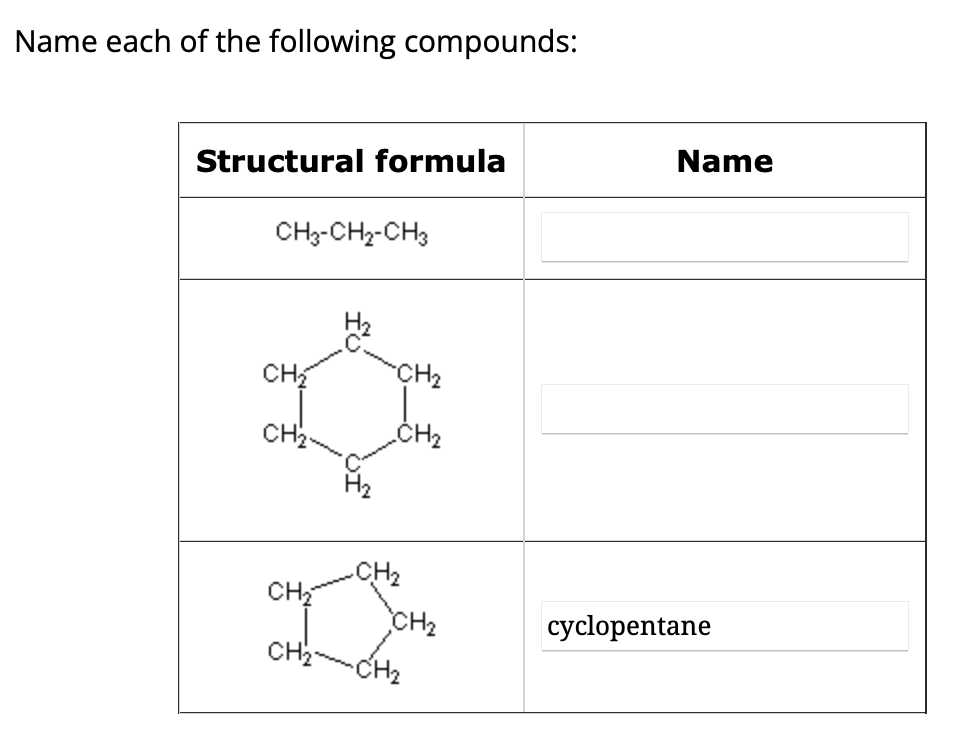 Solved Name each of the following compounds: | Chegg.com
