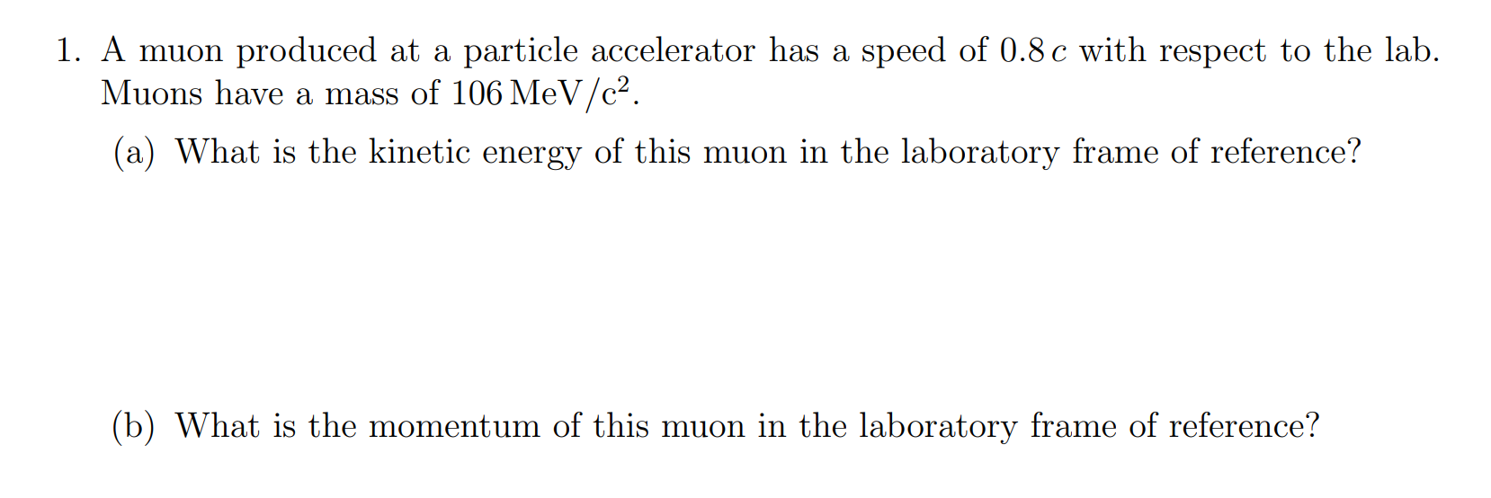 Solved A muon produced at a particle accelerator has a speed | Chegg.com