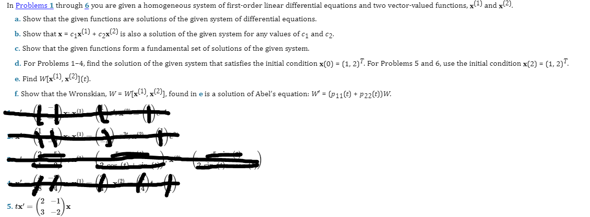 Solved In Problems 1 through 6 you are given a homogeneous | Chegg.com