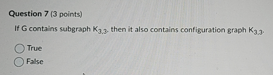 Solved If G contains subgraph K3,3, then it also contains | Chegg.com