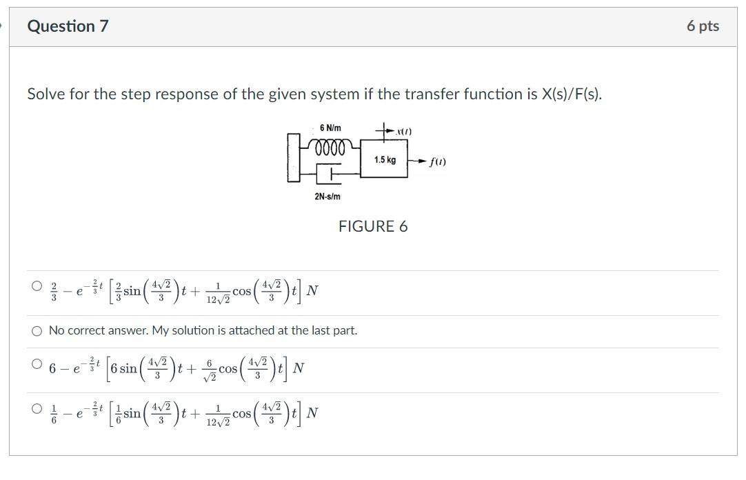 Solved Solve for the step response of the given system if | Chegg.com