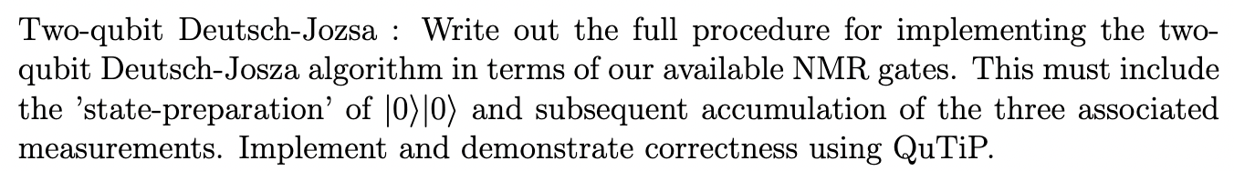 Solved Two Qubit Deutsch Jozsa Write Out The Full 