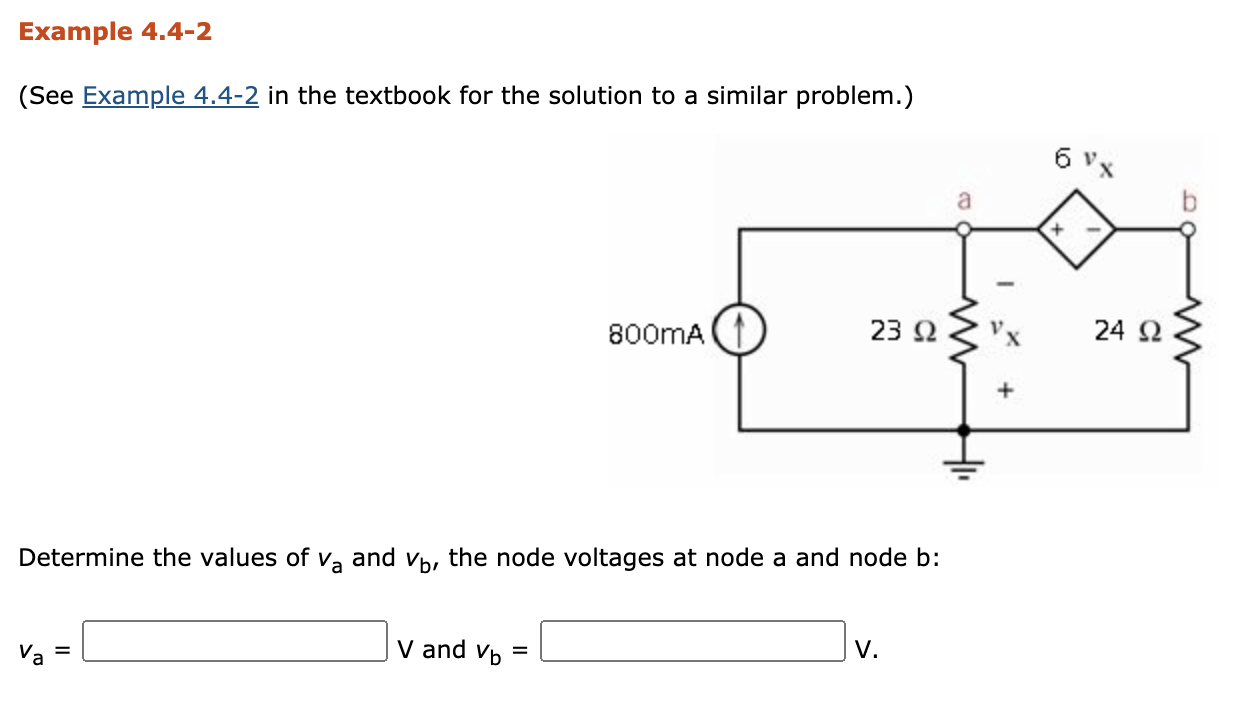 Solved Determine the values of va and vb, the node voltages | Chegg.com