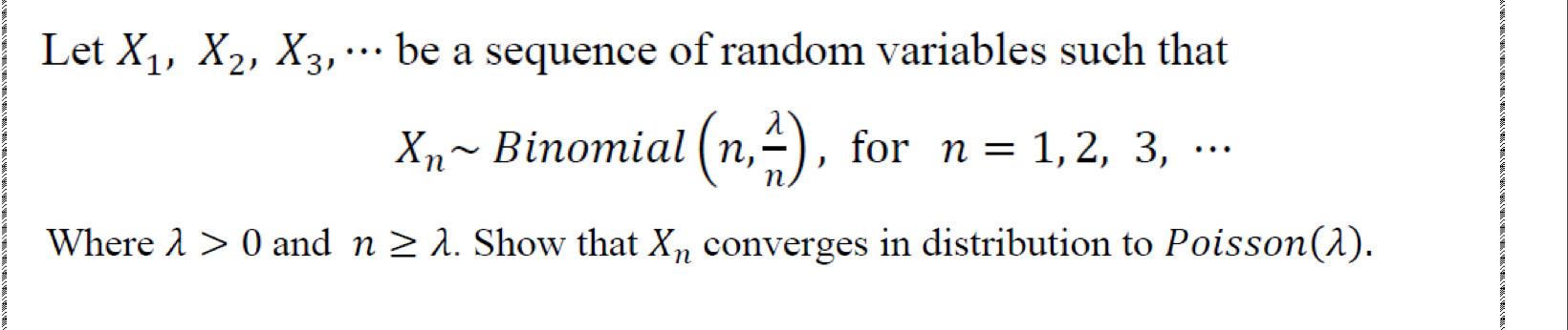 Solved Let X1,X2,X3,⋯ be a sequence of random variables such | Chegg.com