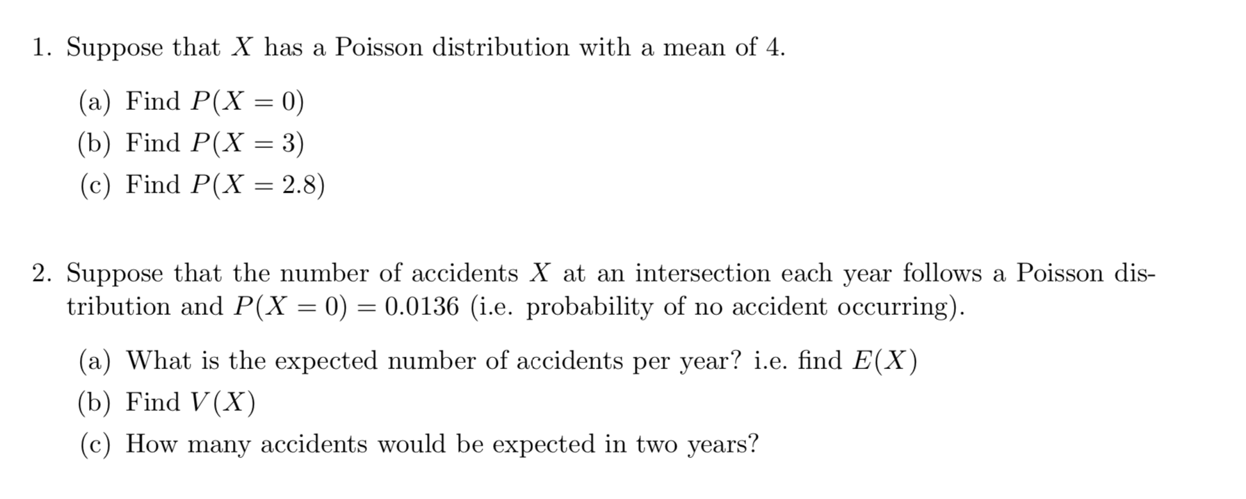 Solved 1. Suppose that X has a Poisson distribution with a | Chegg.com