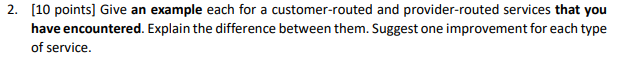 Solved [10 points] Give an example each for a | Chegg.com