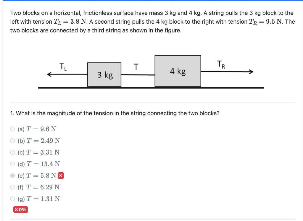 Solved Two Blocks On A Horizontal Frictionless Surface Have