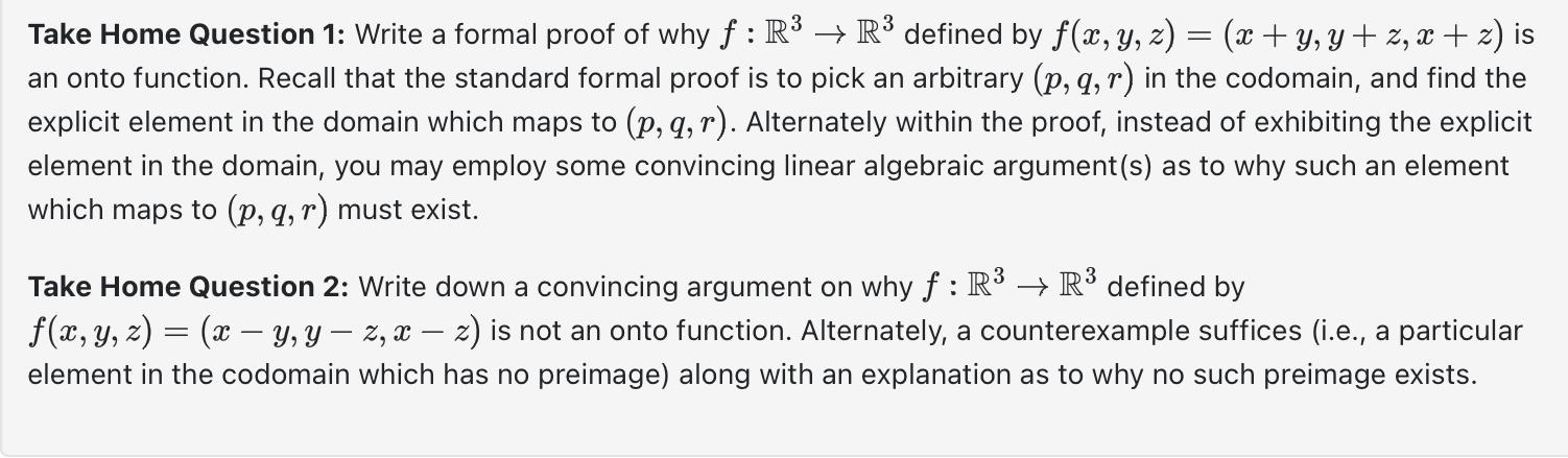 Solved Take Home Question 1: Write a formal proof of why | Chegg.com