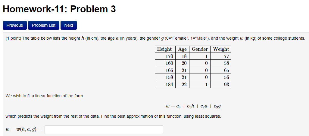 Solved Homework-11: Problem 3 Previous Problem List Next (1 | Chegg.com