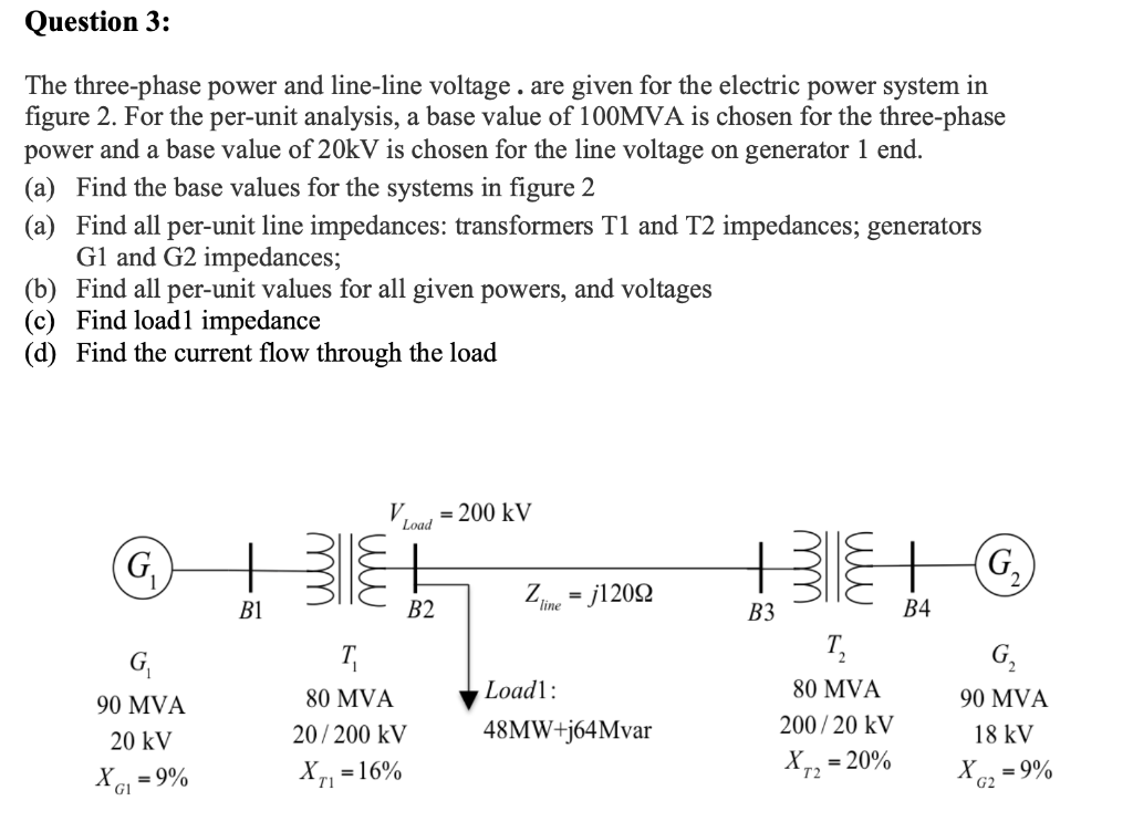 Solved Question 3: The three-phase power and line-line | Chegg.com