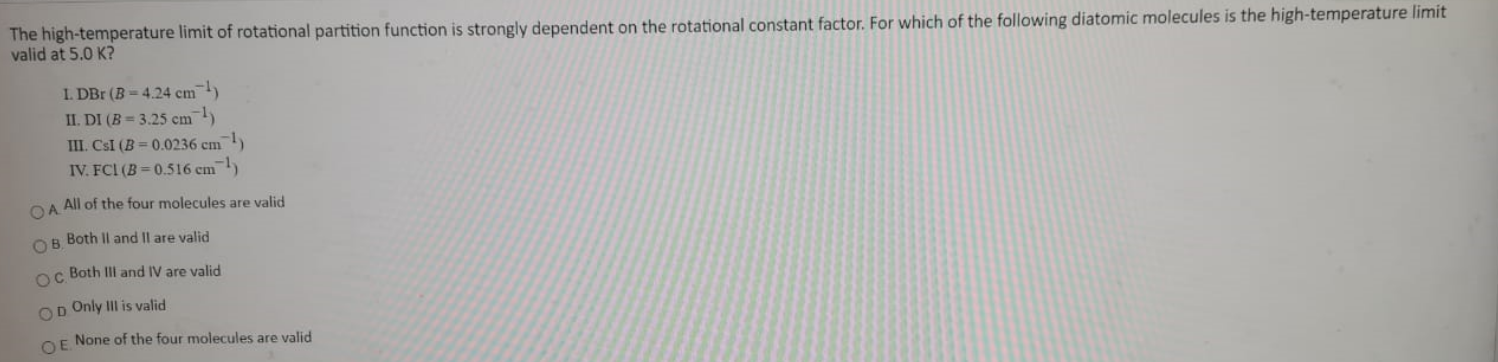 Solved The high-temperature limit of rotational partition | Chegg.com