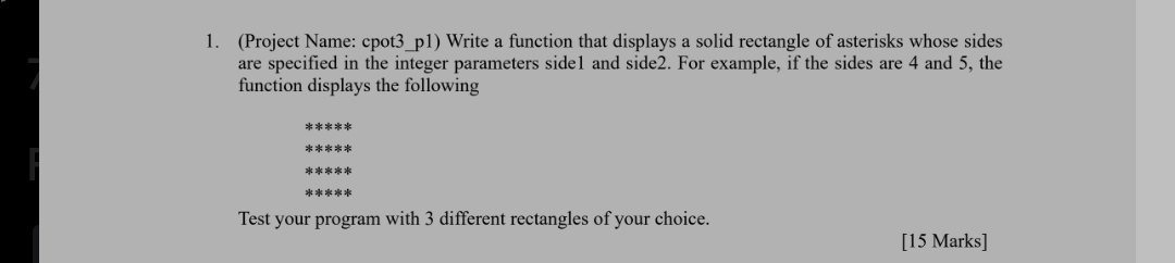 Solved 1. (Project Name: cpot3_pl) Write a function that | Chegg.com