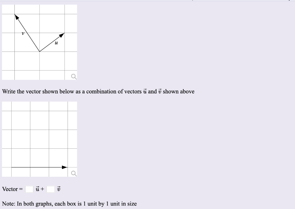 Solved Write the vector shown below as a combination of | Chegg.com