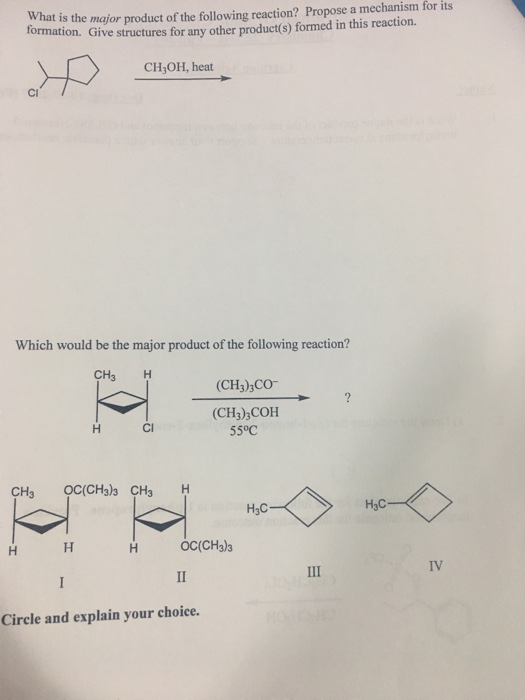 Solved What is the major product of the following reaction? | Chegg.com