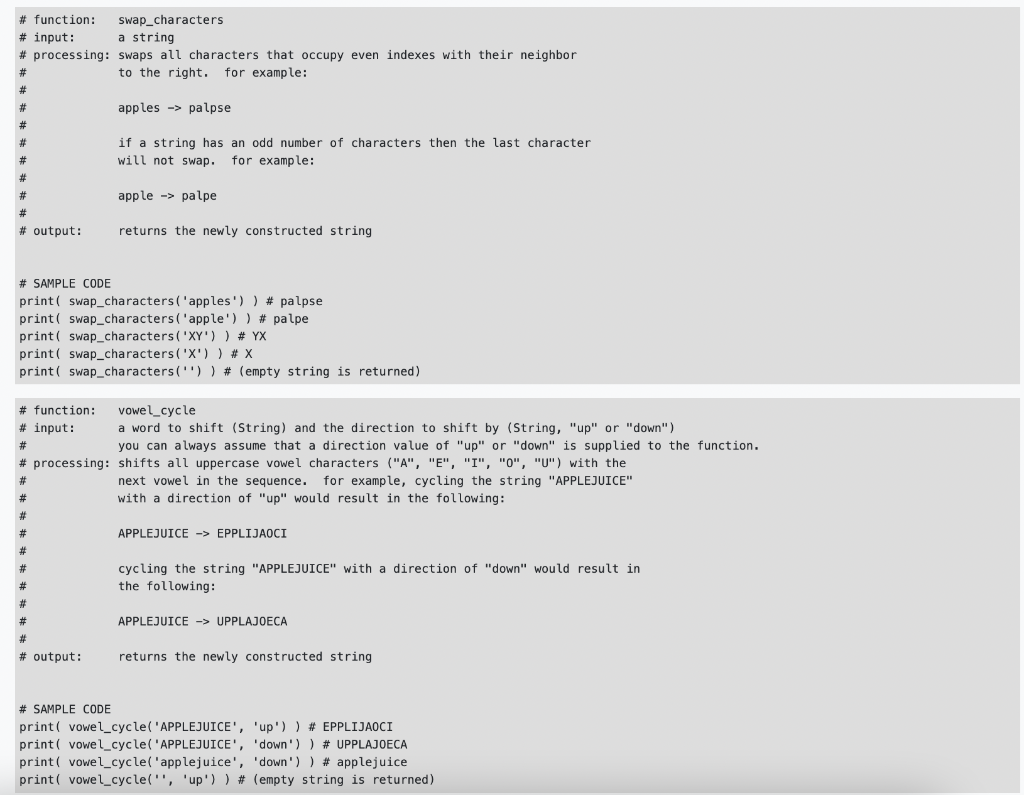 Solved Part 2c (extra credit) Write the following functions | Chegg.com