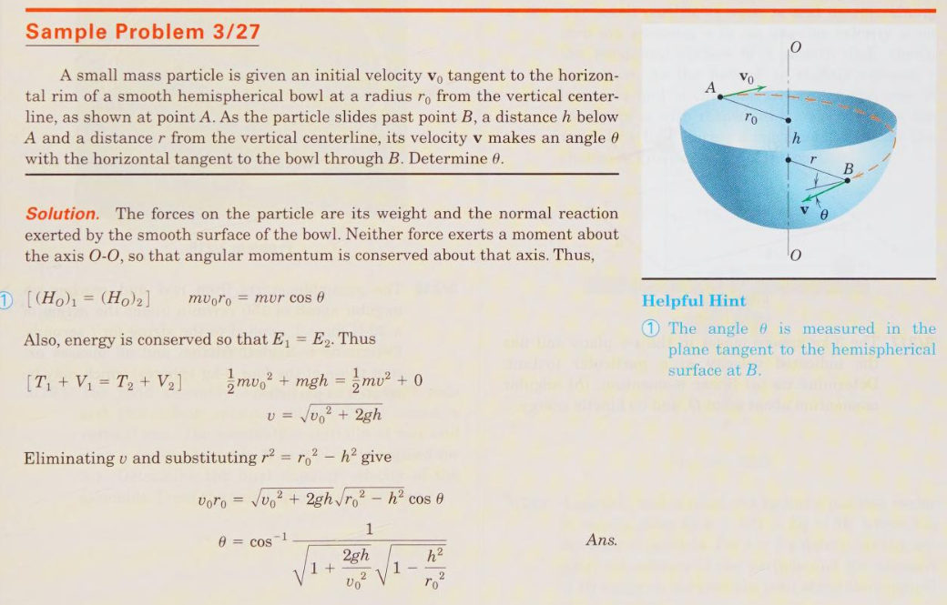 Solved A small mass particle is given an initial velocity v0 | Chegg.com