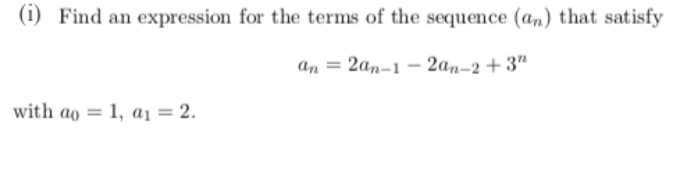 Solved (1) Find an expression for the terms of the sequence | Chegg.com