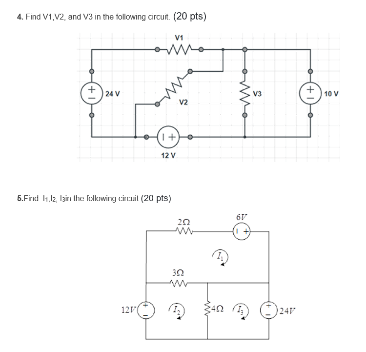 Solved 2. Find V1 in the following circuit (20 pts) Learn mu | Chegg.com