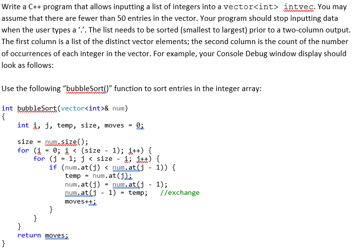 Solved Write A C Program That Allows Inputting A List Of 