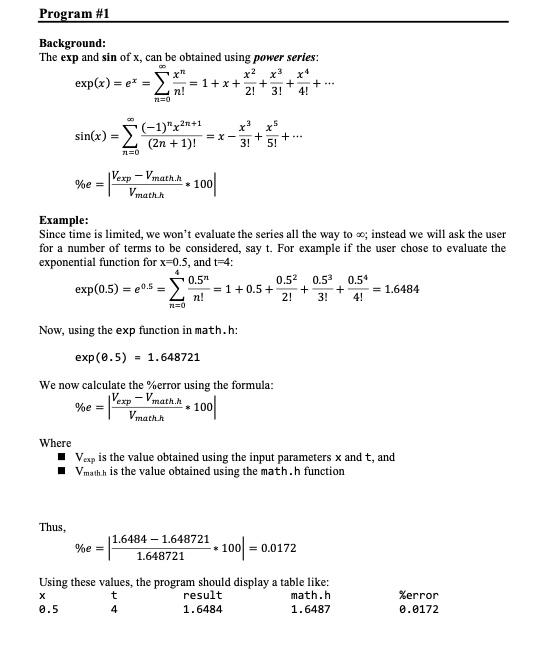 Solved In this assignment you will write a C program to show | Chegg.com
