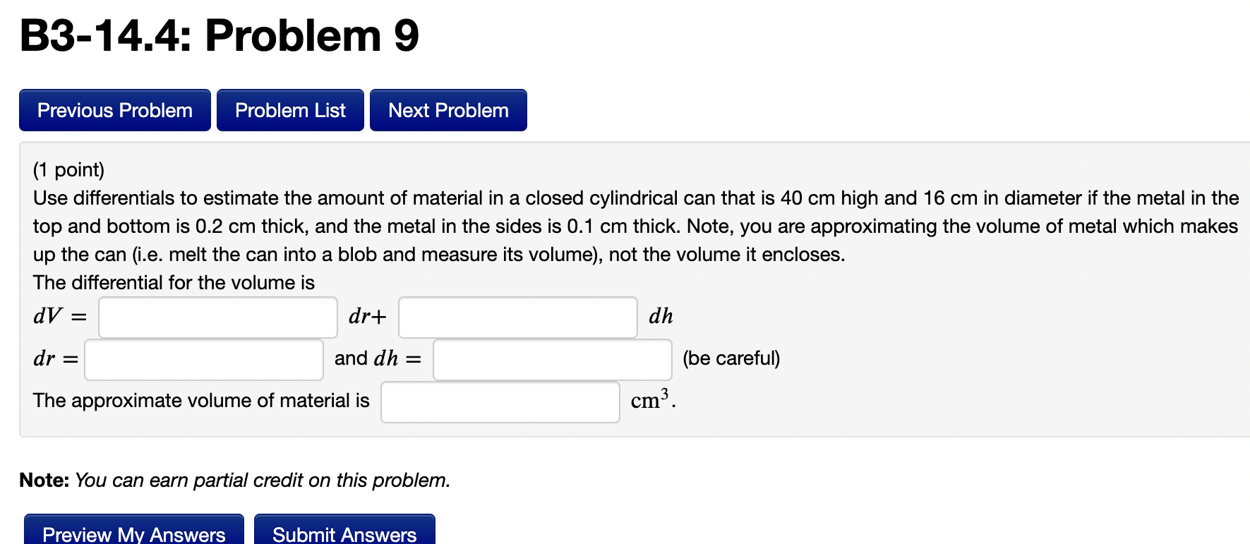 Solved B3-14.4: Problem 9 Previous Problem Problem List Next | Chegg.com