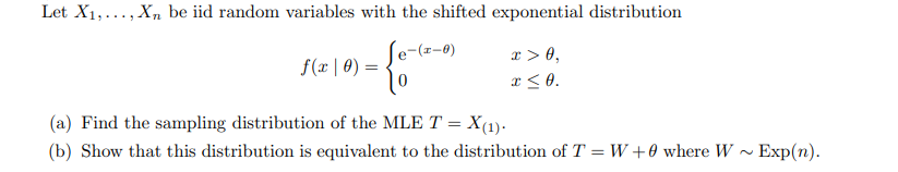 Solved Let x1,dots,xn ﻿be iid random variables with the | Chegg.com