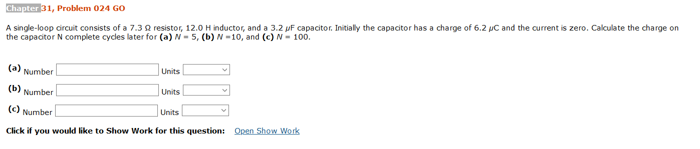 Solved Chapter 31, Problem 024 GO A single-loop circuit | Chegg.com