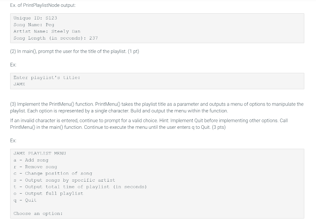 You will be building a linked list. Make sure to keep | Chegg.com