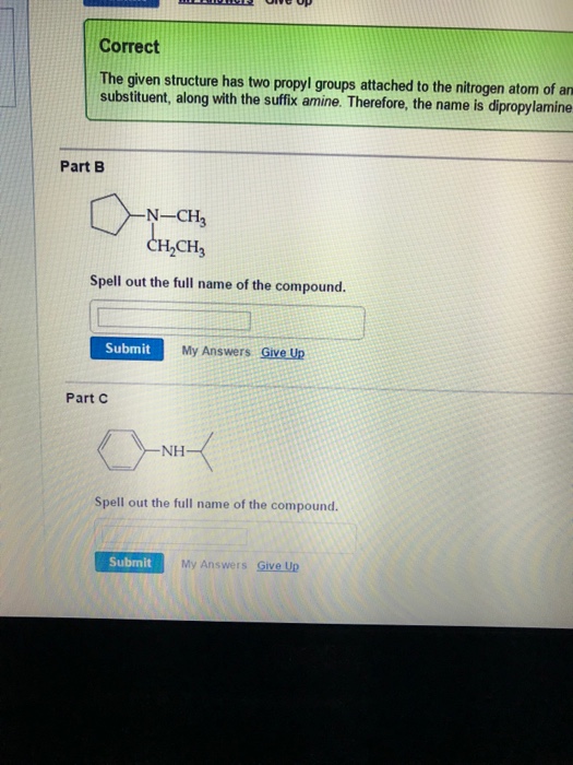 Solved Correct The given structure has two propyl groups | Chegg.com