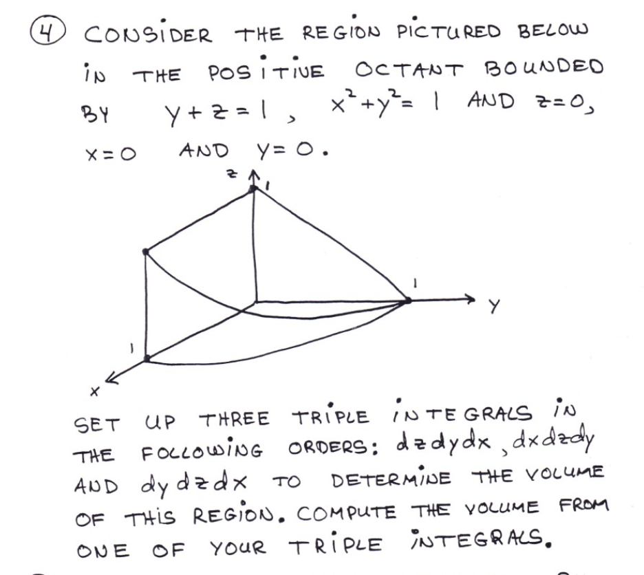 Solved (4) CONSIDER THE REGION PICTURED BELOW in the | Chegg.com