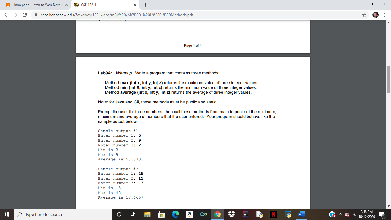 Solved B Homepage Intro To Web Develc X Cse 1321l х C
