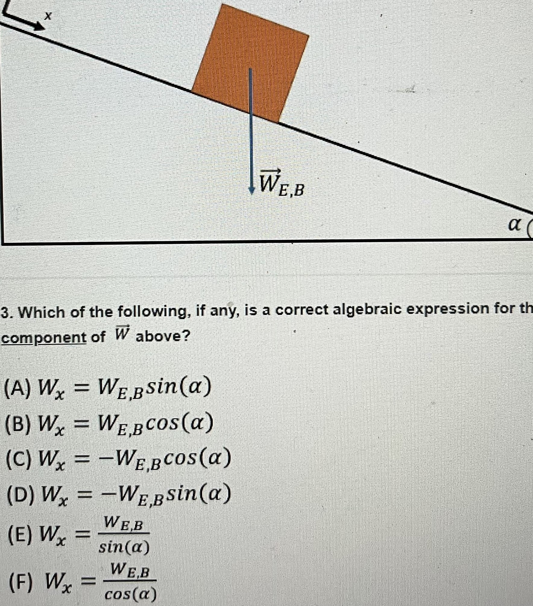 Solved A. Consider the weight force vector for questions 3 | Chegg.com