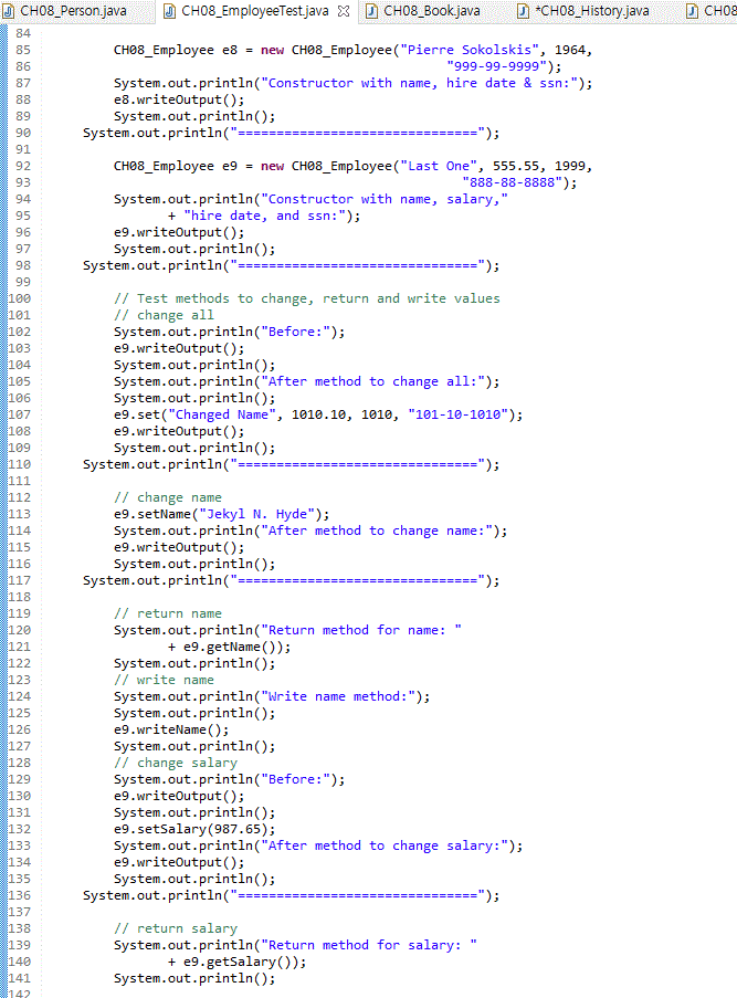 Solved There is Driver Program. Write CH08_Employee.java to | Chegg.com