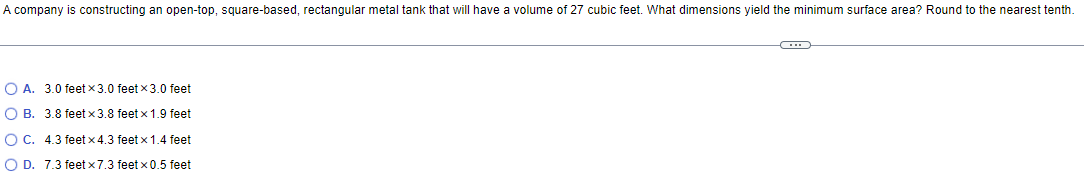 Solved A company is constructing an open-top, square-based, | Chegg.com