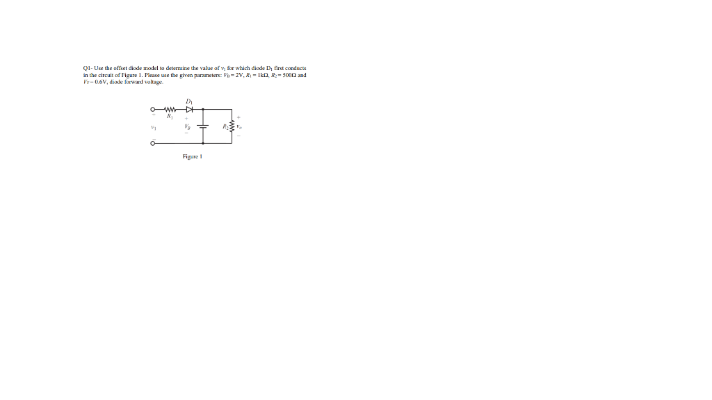 Solved Use the offset diode model to determine the value of | Chegg.com