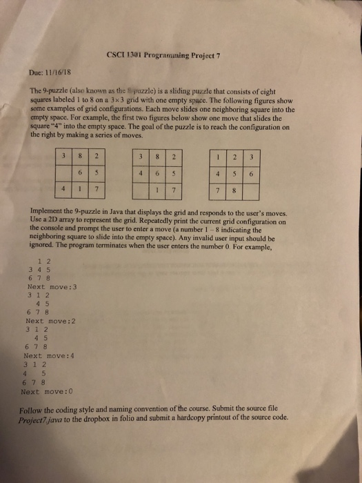 Solved CsCI 1301 Programming Project 7 Due: 11/16/18 The | Chegg.com