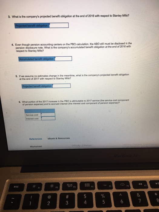 Solved Exercise 17-12 PBO calculations; ABO calculations; | Chegg.com
