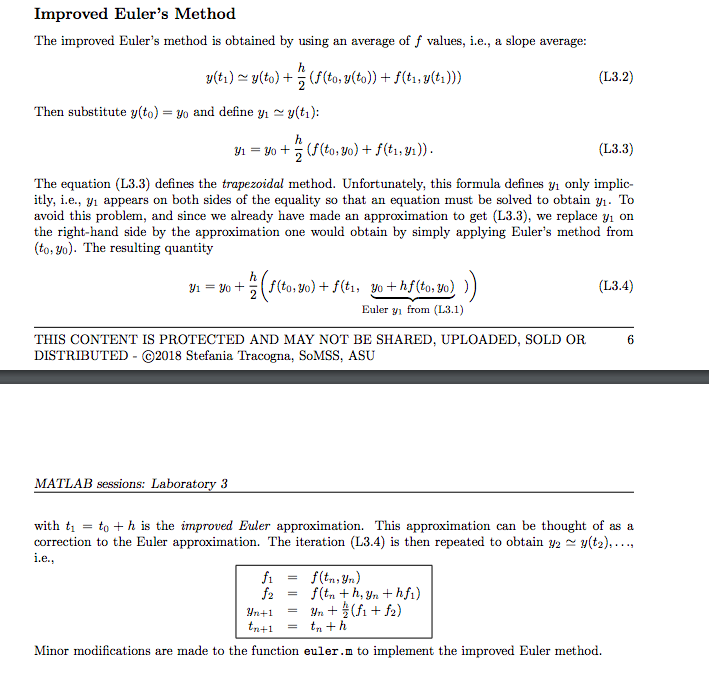 This Is A Matlab Assignment For Mat275 Differential