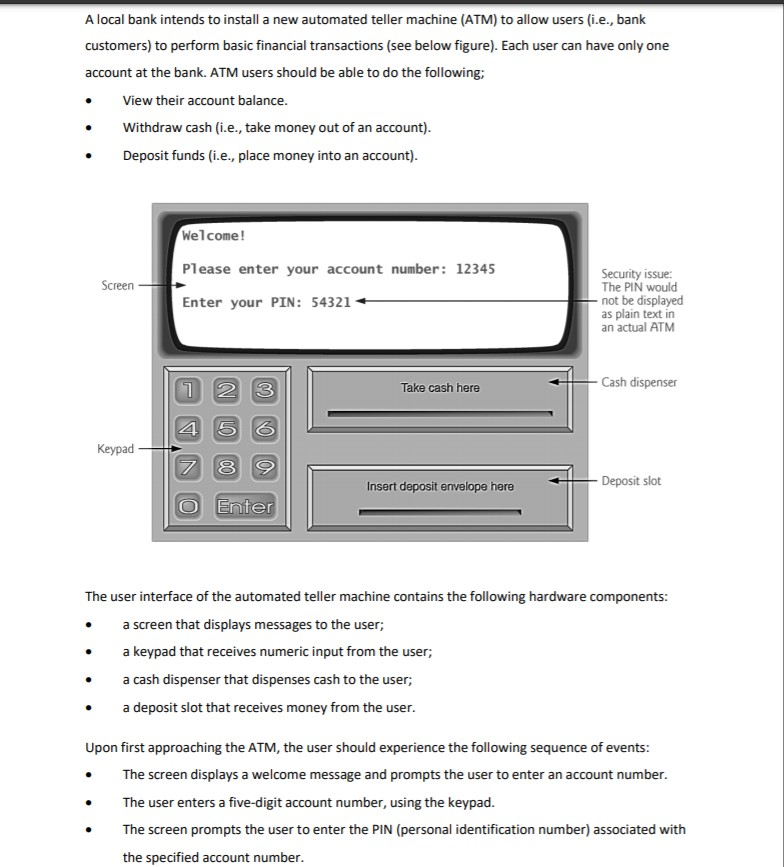 A local bank intends to install a new automated | Chegg.com