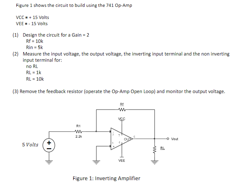 Solved Figure 1 shows the circuit to build using the | Chegg.com