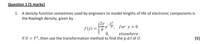 Solved 1. A density function sometimes used by engineers to | Chegg.com