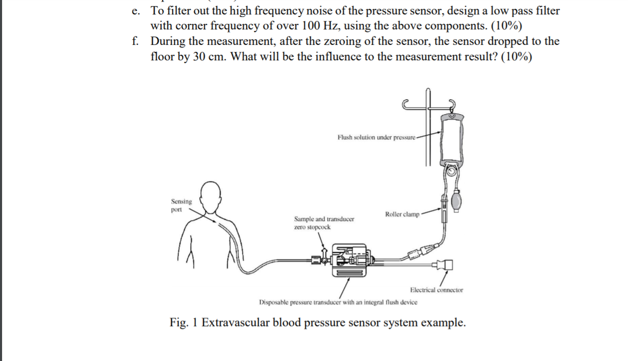 1. Design a catheter-sensor system for extravascular | Chegg.com