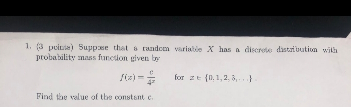 Solved Suppose that a random variable x ﻿has a discrete | Chegg.com