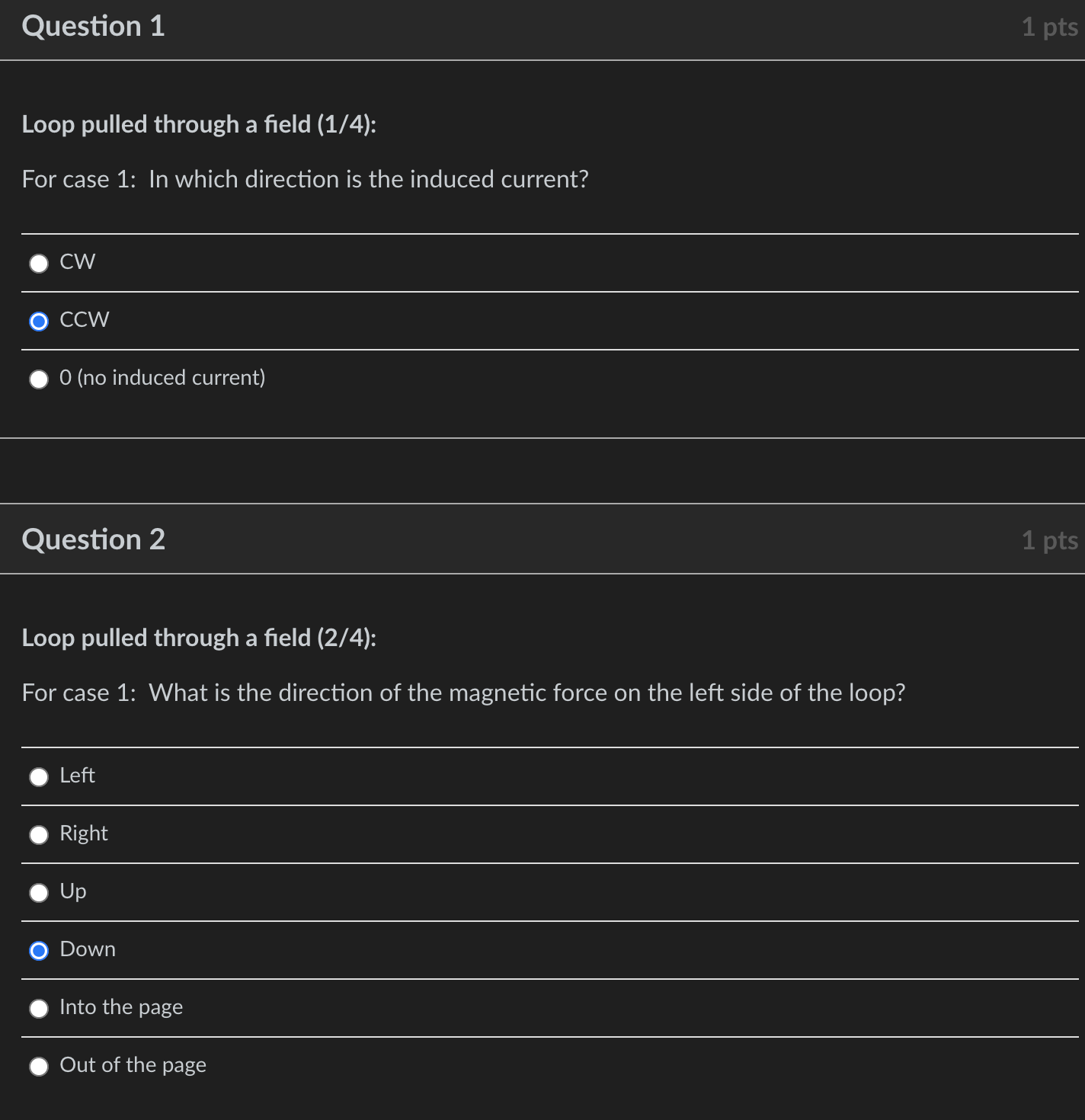 Solved Loop pulled through a field: Use these figures for | Chegg.com