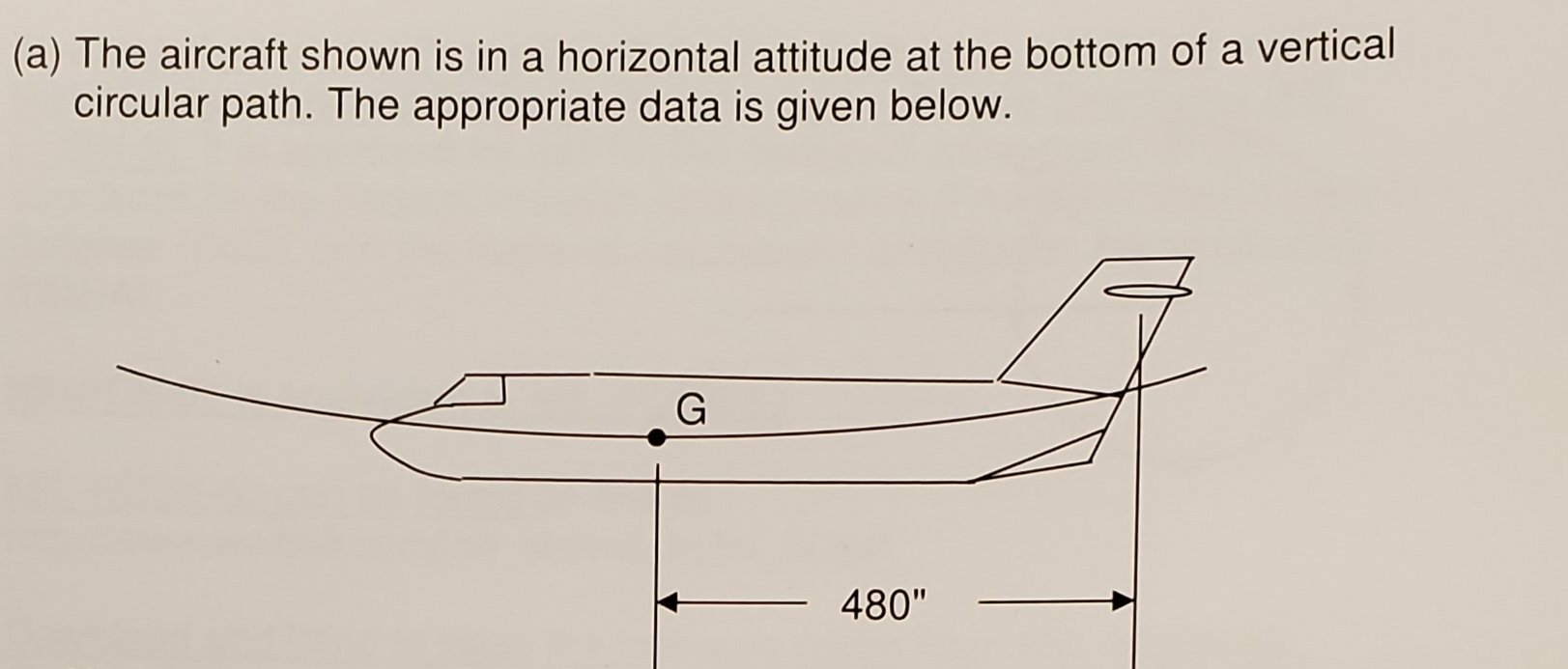 (a) The aircraft shown is in a horizontal attitude at | Chegg.com