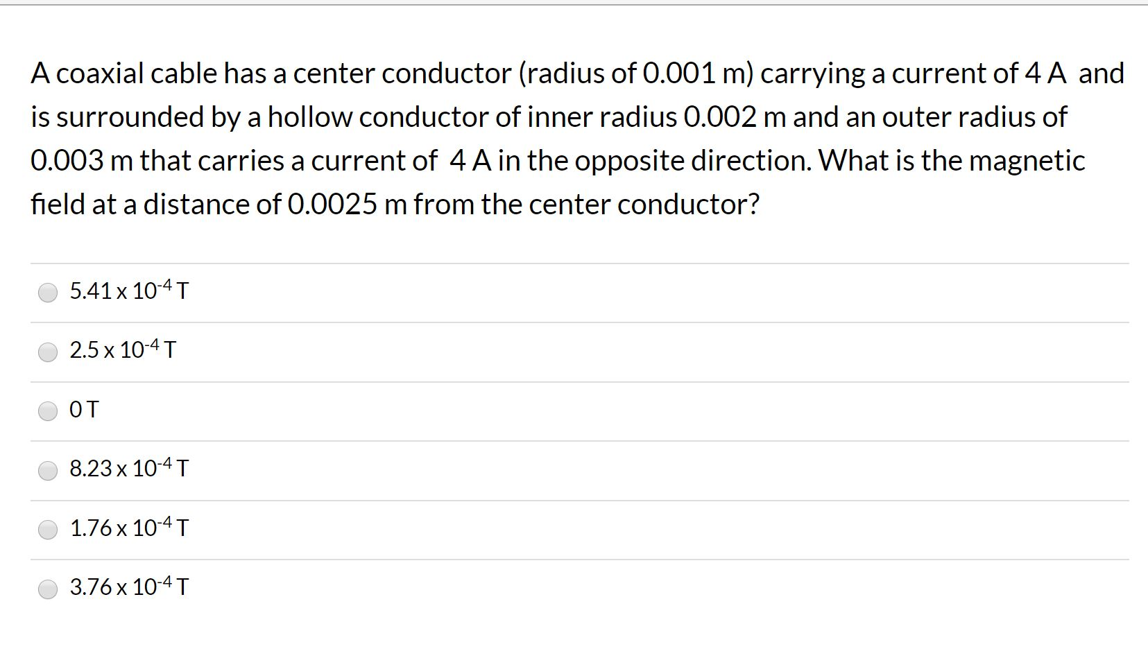 Solved A coaxial cable has a center conductor (radius of | Chegg.com