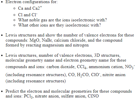 Solved - Electron configurations for: - Ca and Ca2+ - Cl and | Chegg.com