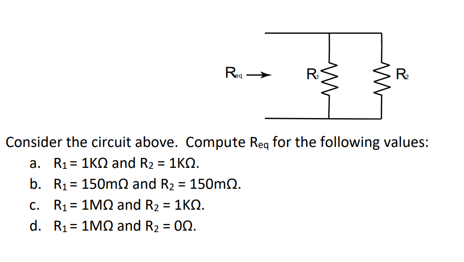 Solved Req - R } RE M Consider the circuit above. Compute | Chegg.com