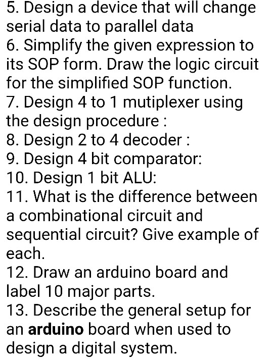 Solved 5. Design a device that will change serial data to | Chegg.com